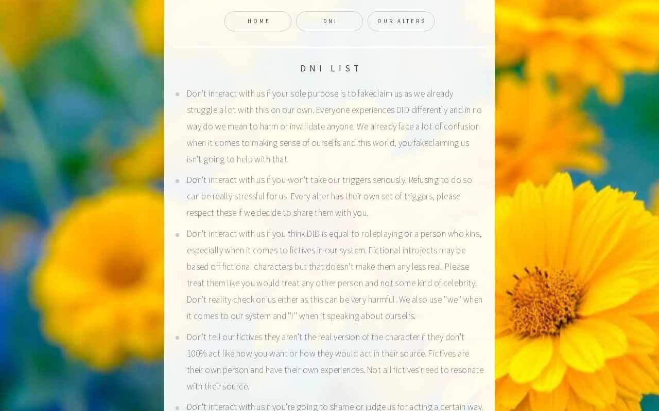 DNI list The Bumblebee System